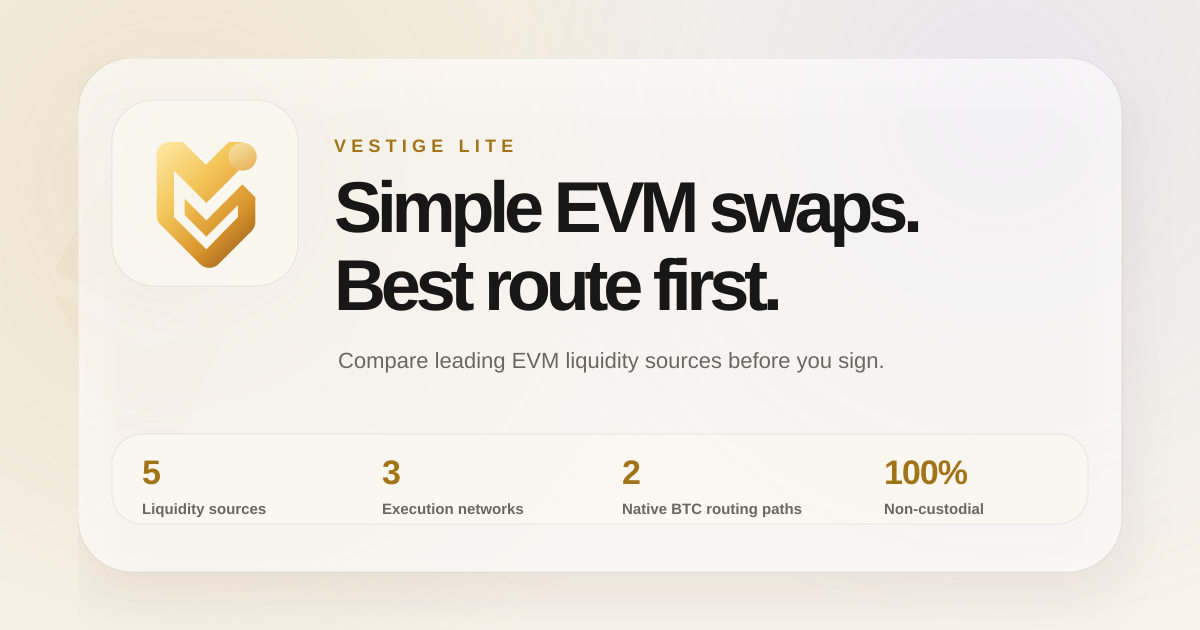 Vestige Index | Non-Custodial DeFi Execution Terminal